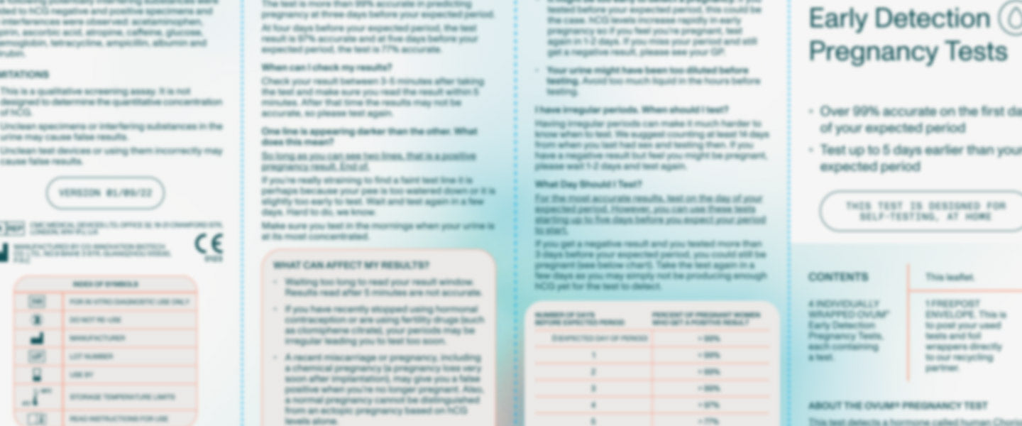 OVUM Pregnancy Tests - Instructions For Use